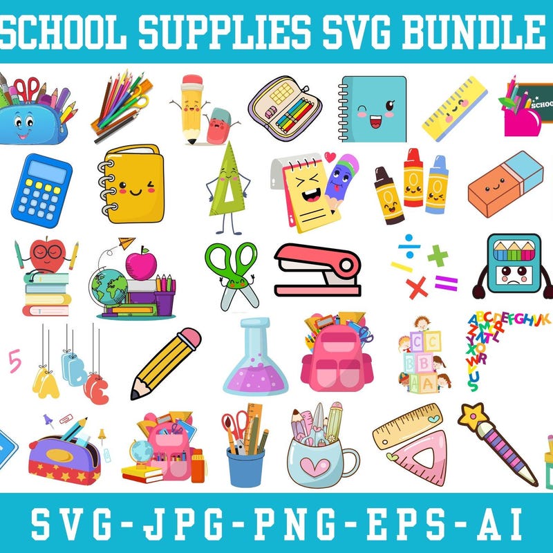 Cute School Supplies - Etsy