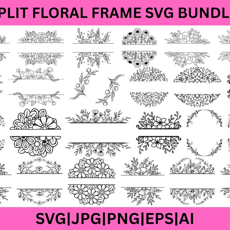 Split Wreath Svg - Etsy