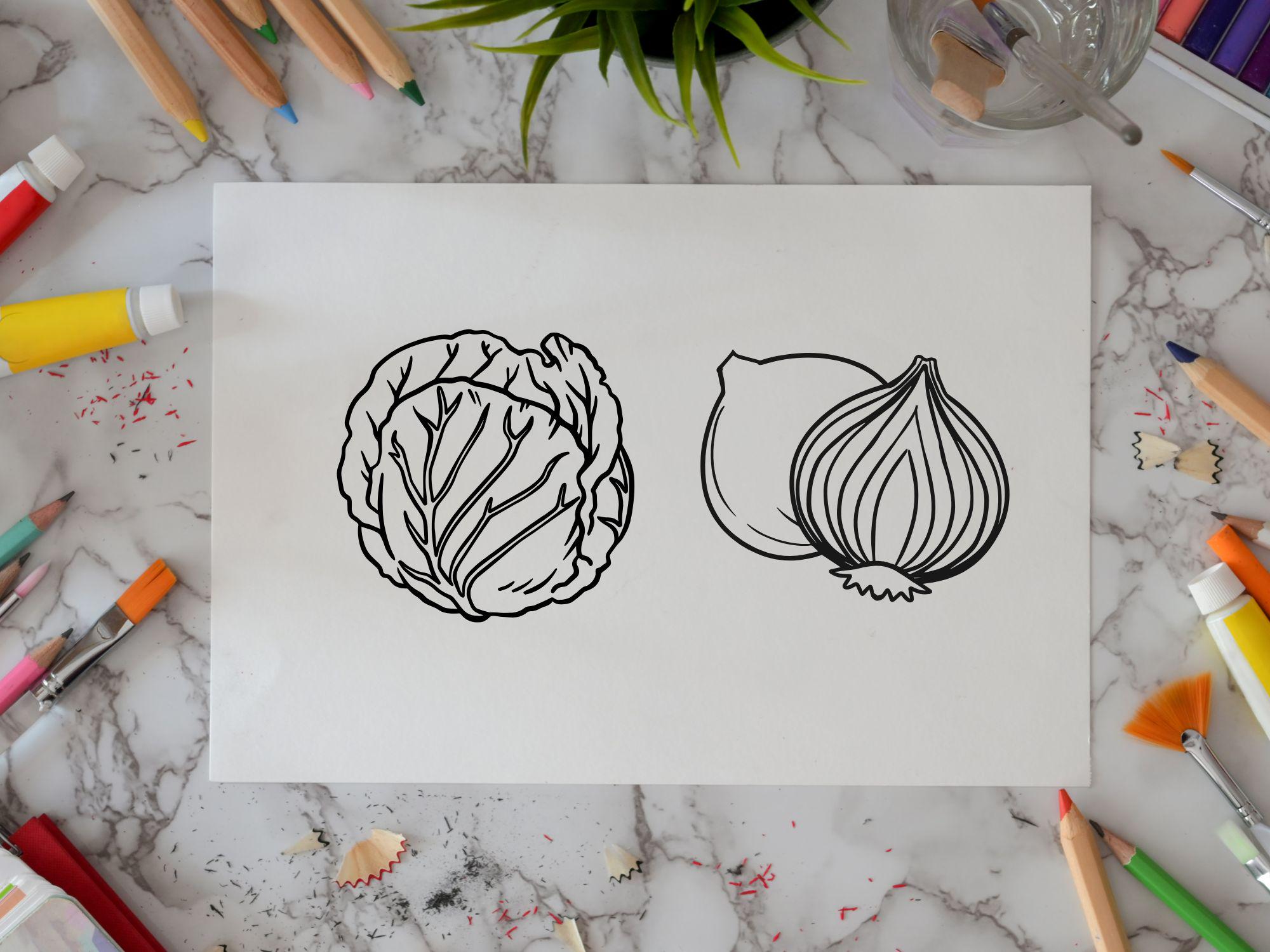 Hand Drawn Vegetable SVG Bundle, Veggie Cut Files (digital Download) - Etsy