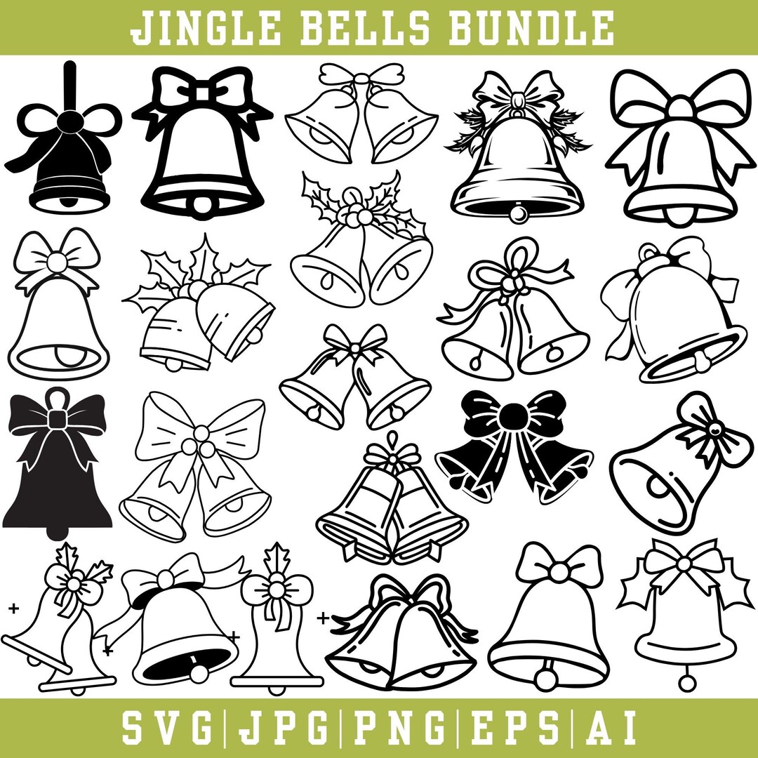 Christmas Bells SVG Bundle, Holiday Decoration (digital Download) - Etsy