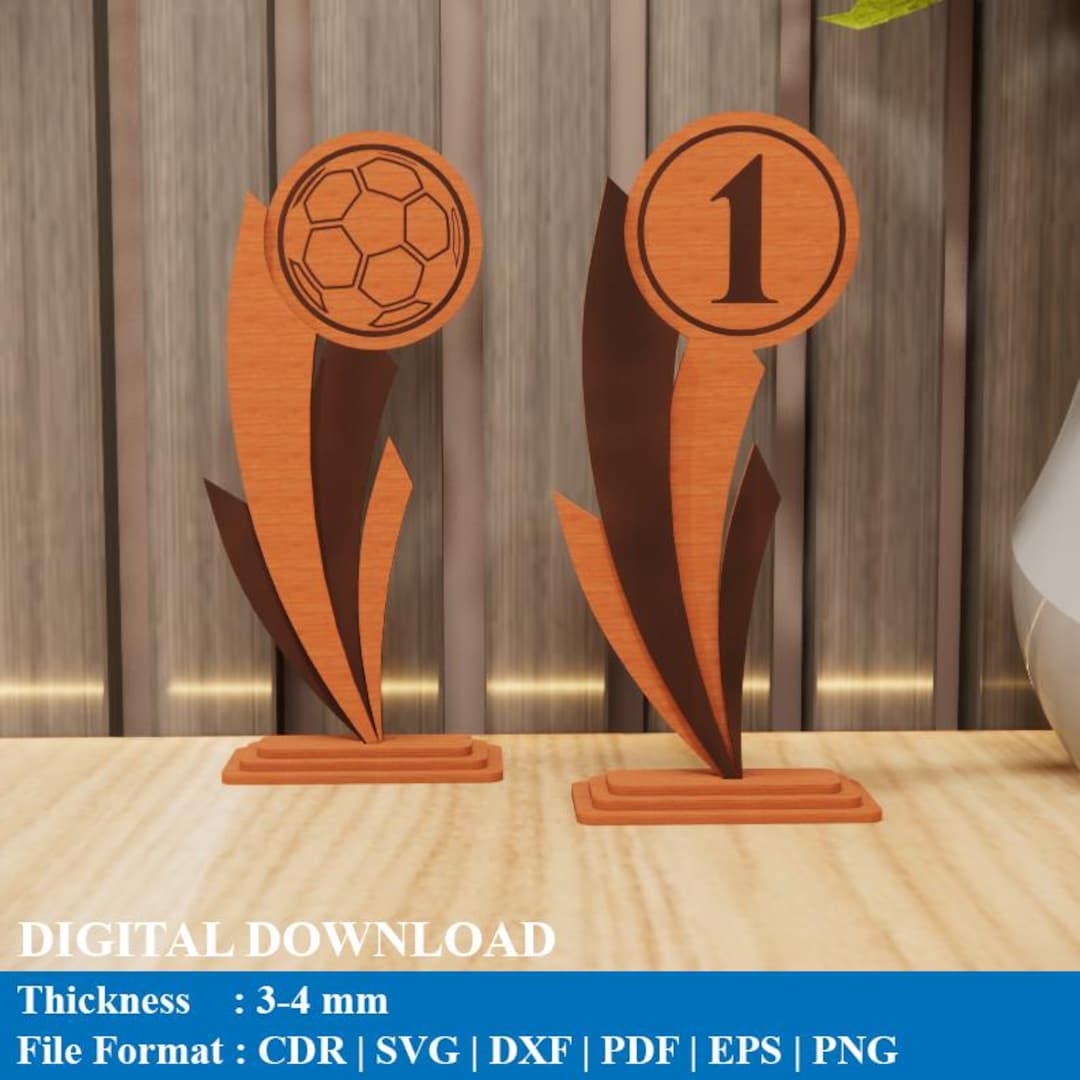 Award Trophy Laser Cutting Files. Laser Cutting Cdr, Svg, Dxf, Pdf, Eps ...