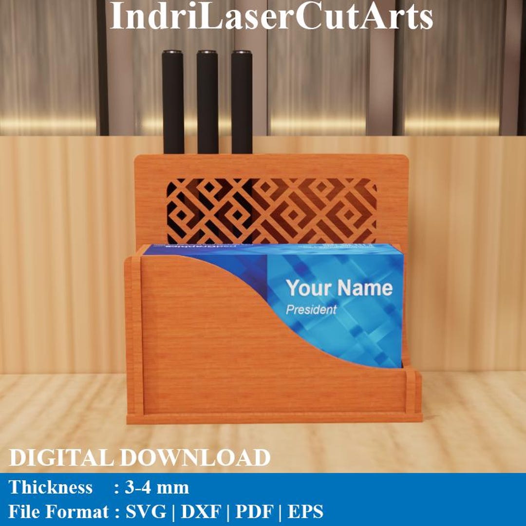The Best Business Card Holder Laser Cutting Files. Laser Cutting Svg ...