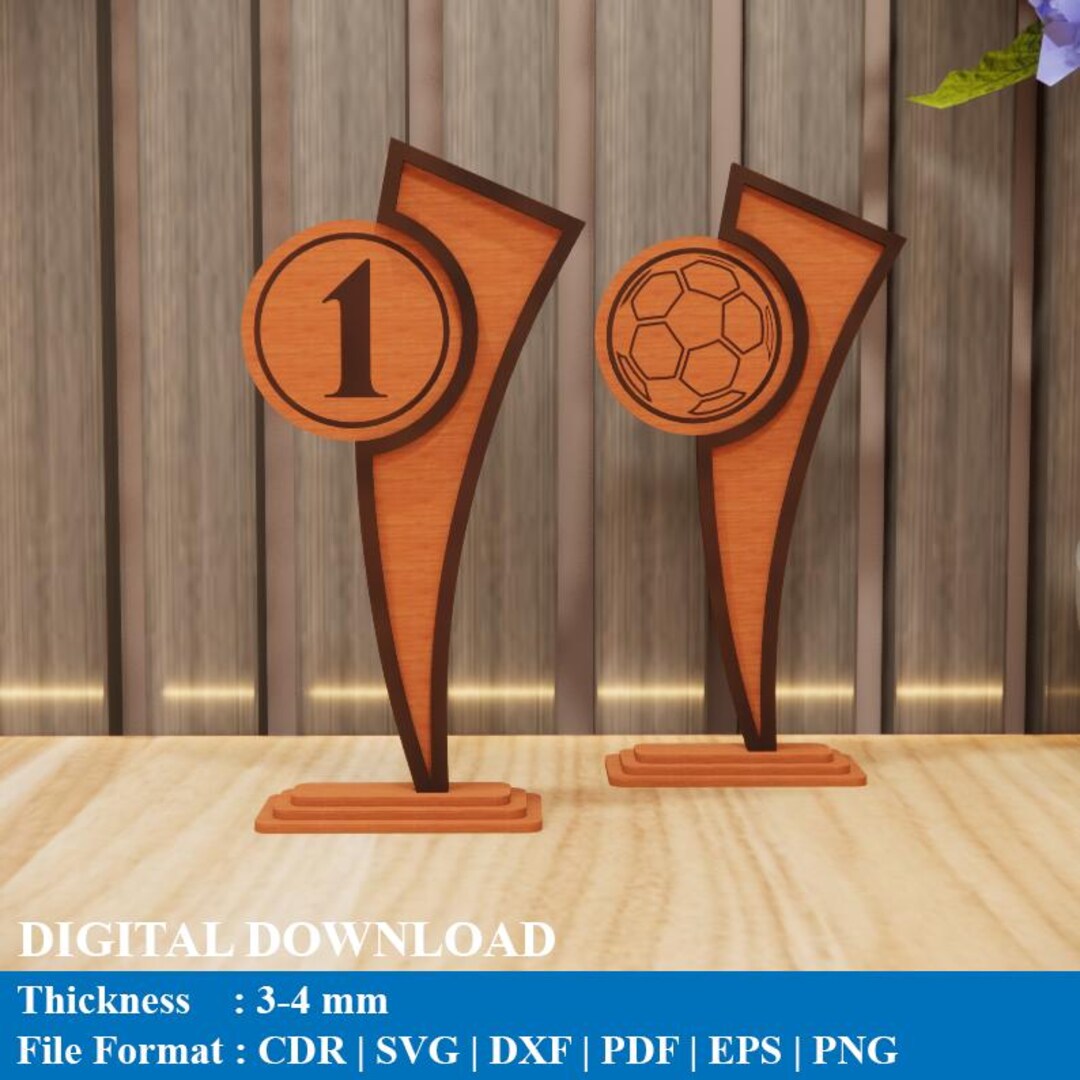 Award Trophy Laser Cutting Files. Laser Cutting Cdr, Svg, Dxf, Pdf, Eps ...
