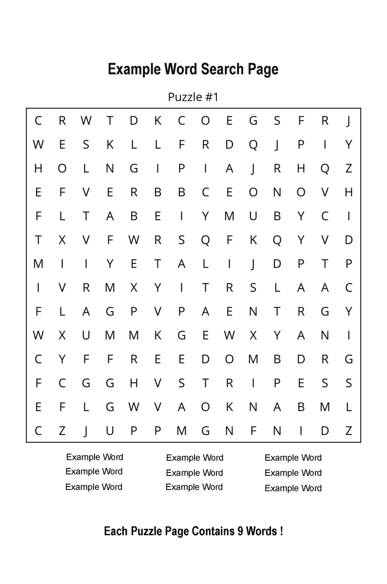 Elderly Word Search Puzzle Book – 55 Printable Large Print Puzzles for ...