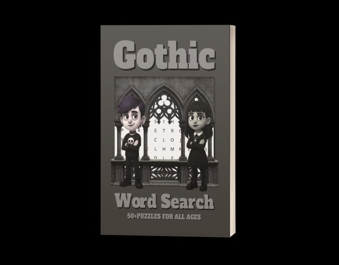 Gothic Word Search Puzzle Book – 55 Printable Dark & Mysterious Puzzles ...