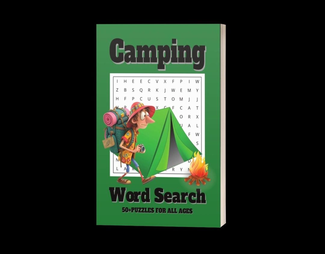 Camping Word Search Puzzle Book – 55 Printable Outdoor Adventure ...