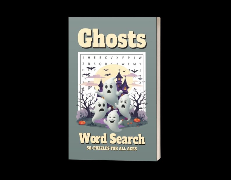 Ghosts Word Search Puzzle Book – 55 Printable Haunted & Paranormal ...