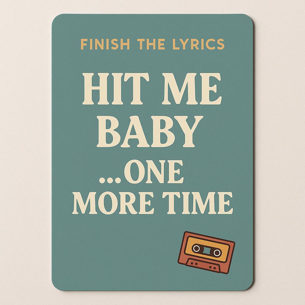 90s Songs Trivia Flash Cards – Printable Retro Party Game – Finish the ...
