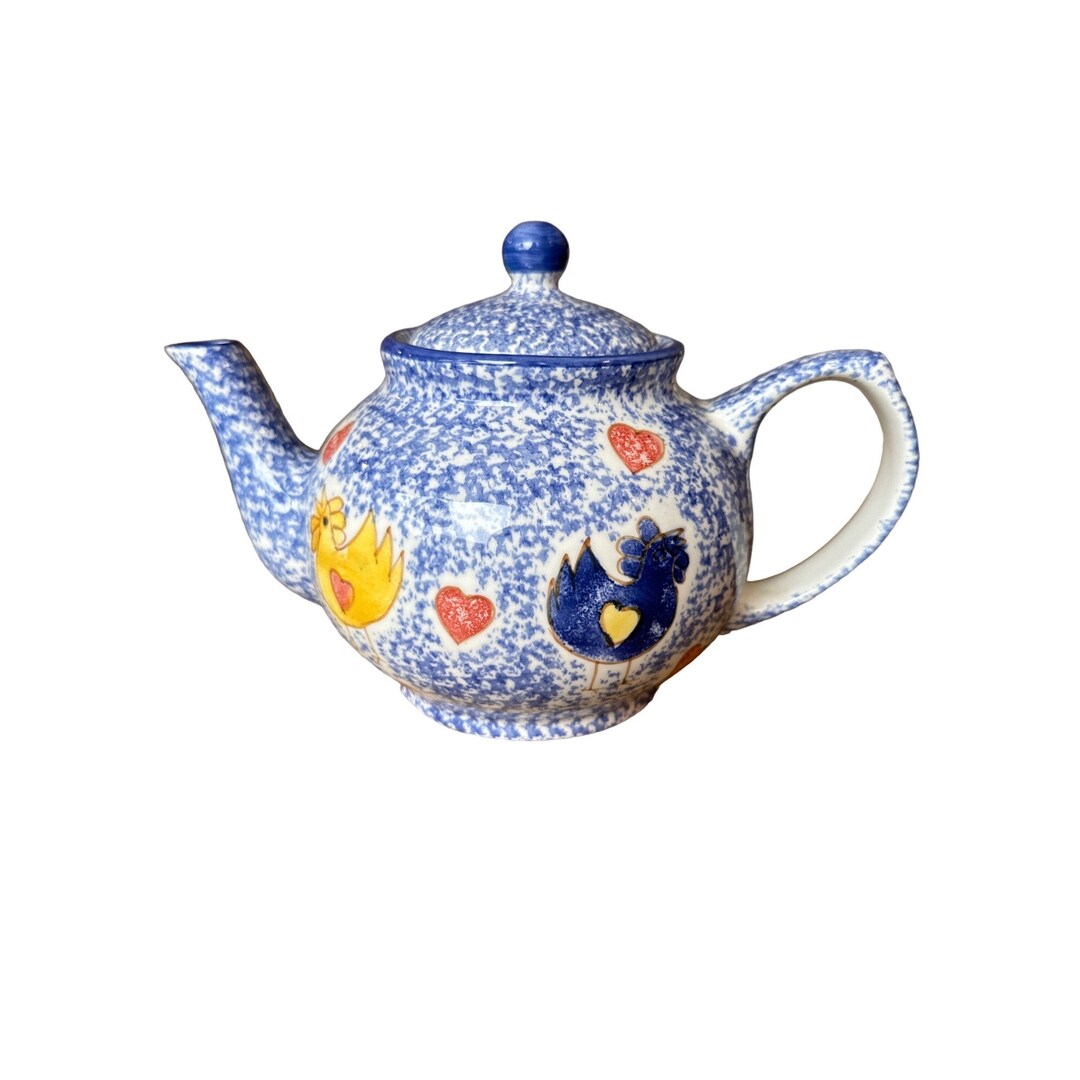 FWC the Cooks Bazaar Blue Teapot With Lid - Etsy
