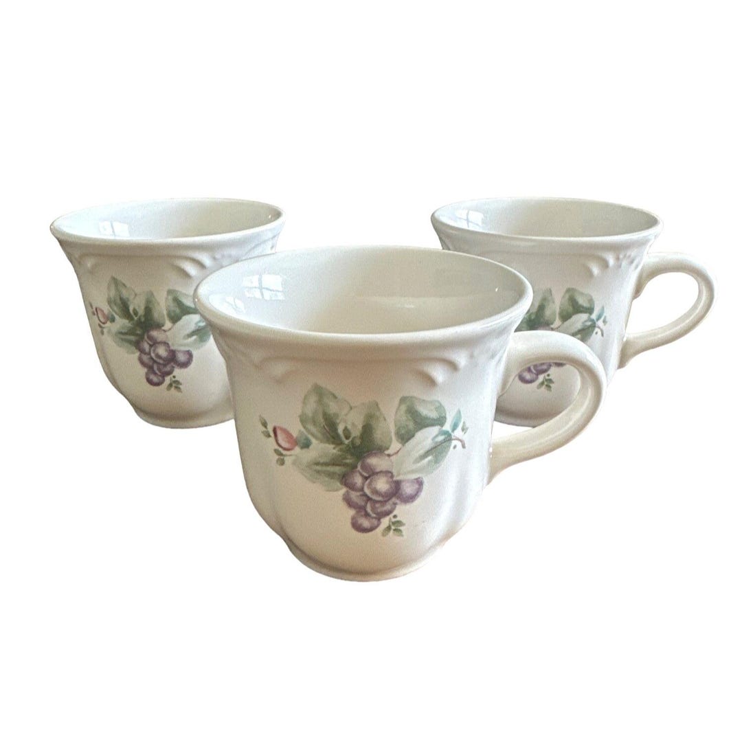 Pfaltzgraff Grapevine Coffee Tea Mugs Set of 3 - Etsy