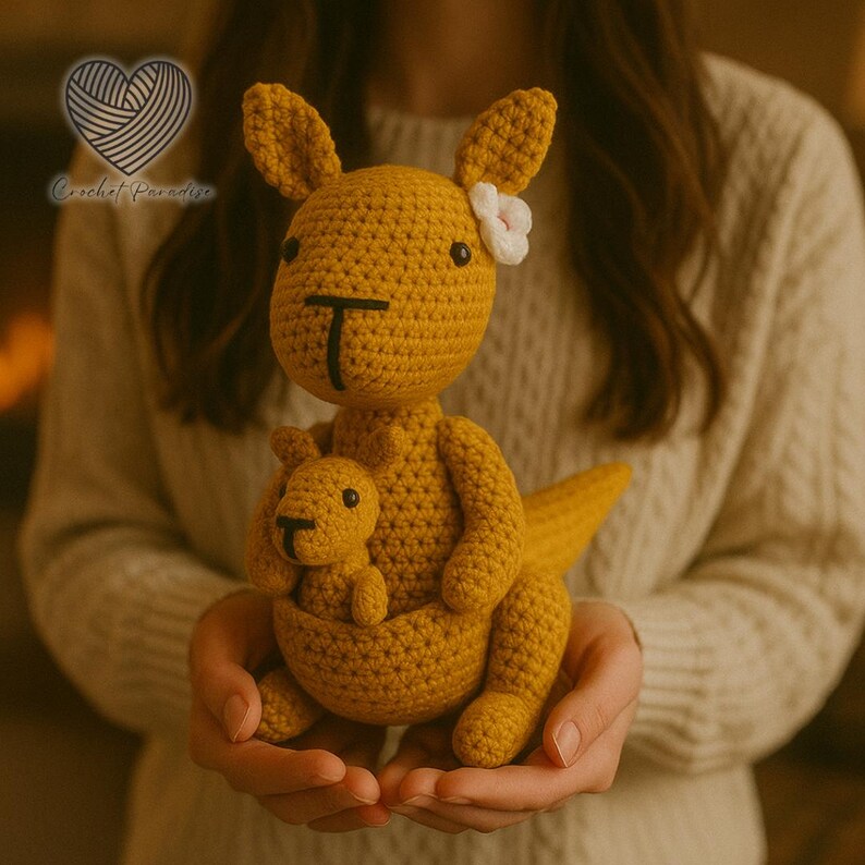 Amigurumi Kangaroo Crochet Pattern PDF Digital Download | Cute Baby Roo ...