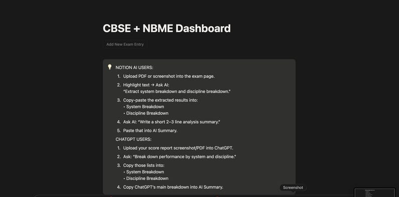 Step 1 Exam Tracker Notion Template – AI Score Report (digital Download ...