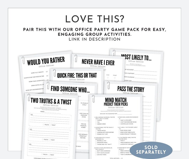 Team Building Icebreaker Cards for Work | Printable Office Icebreakers ...
