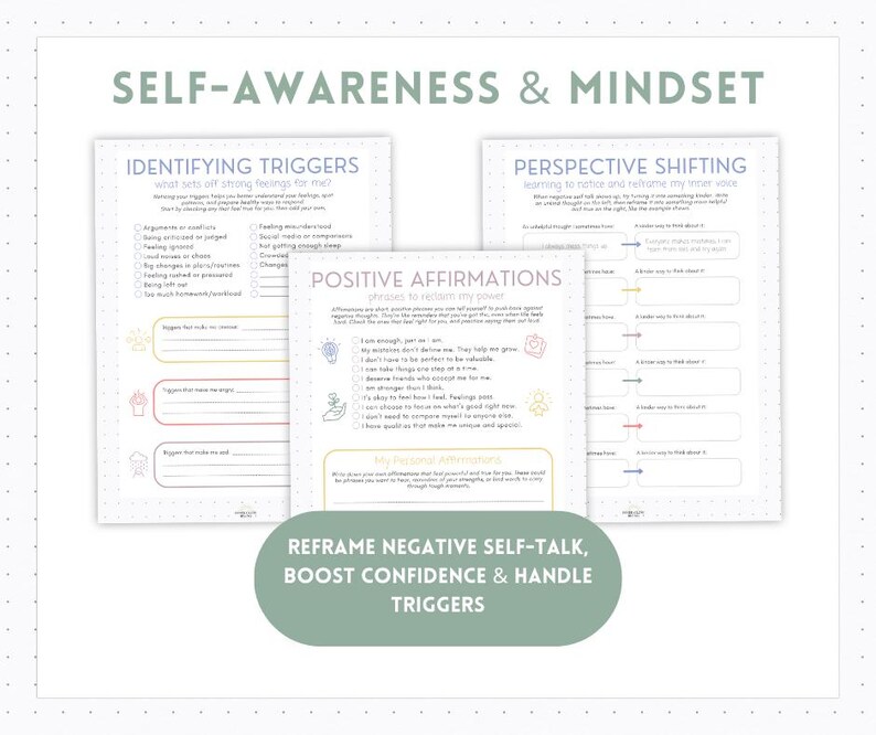Mental Health Toolkit Printable | Self-care, Growth Mindset ...