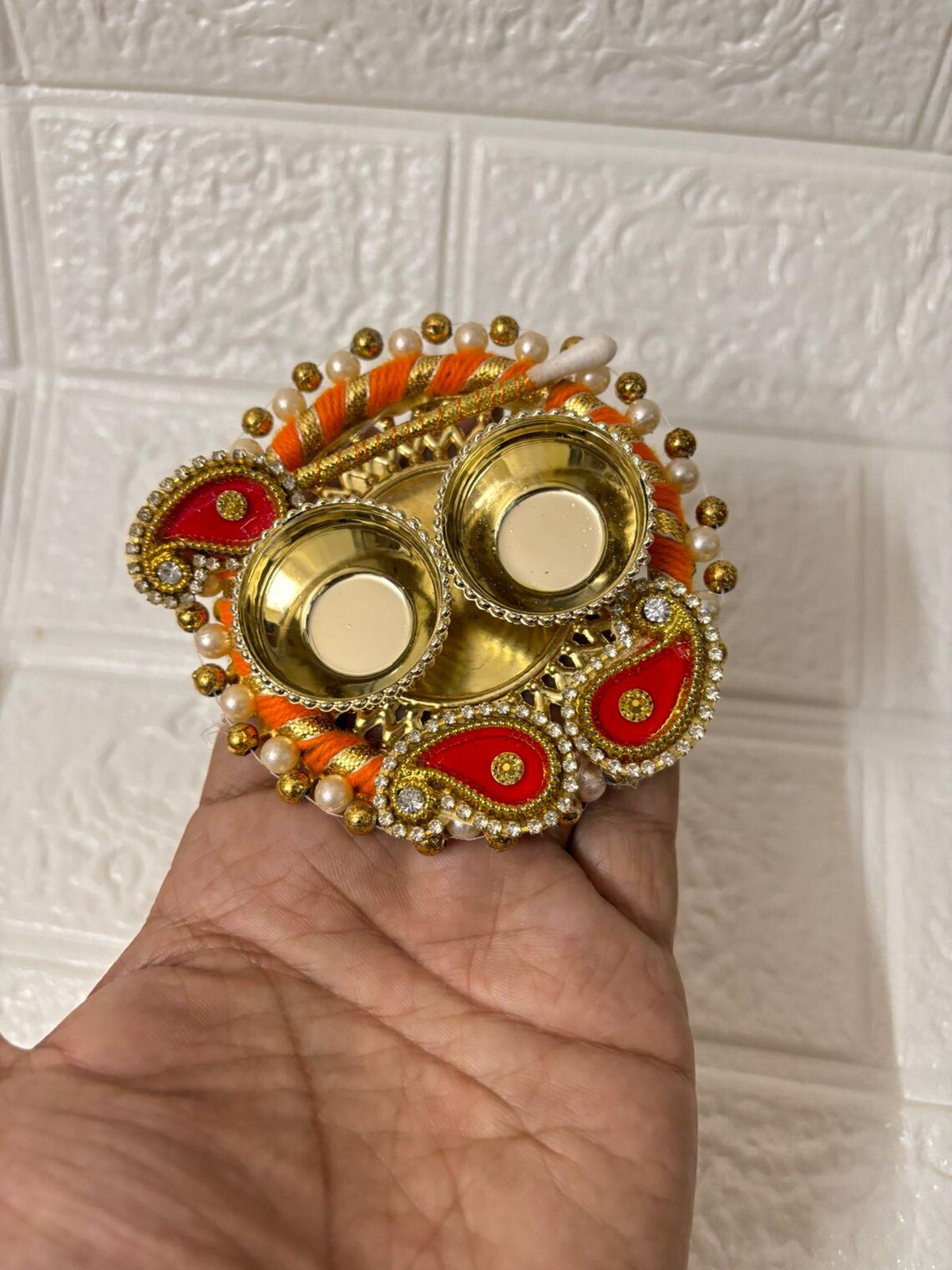 Haldi Kumkum Platter With Tilak Stick , Return Gift for Wedding, Haldi ...