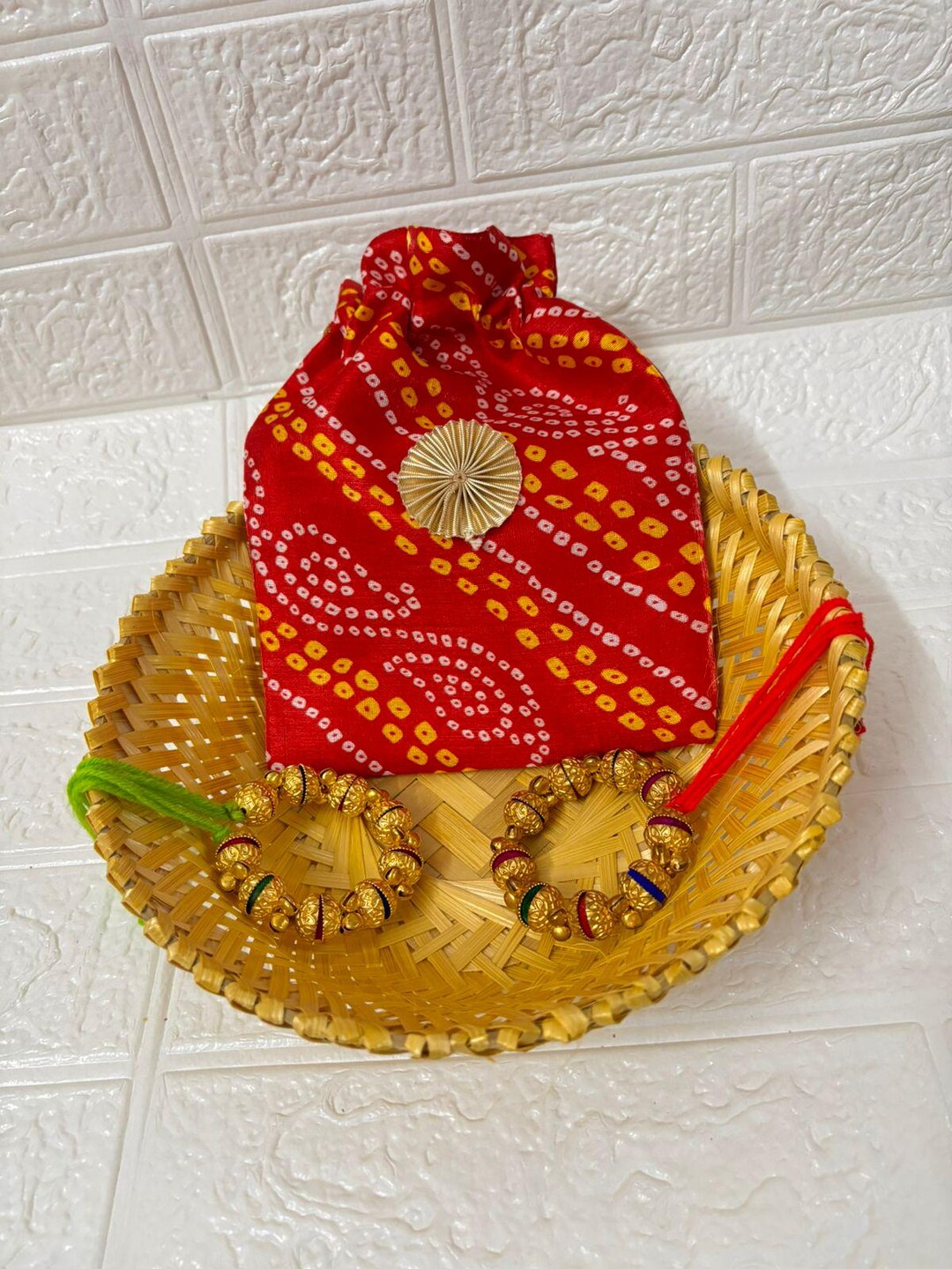 25x Adjustable Ghungroo Bracletes With Potli | Sangeet, Haldi Favor ...