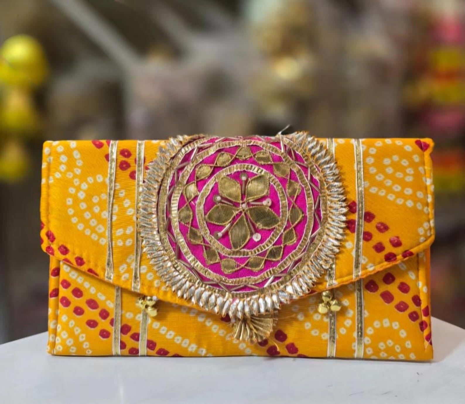 20x Bulk Bandej Gotta Patti Clutches | Haldi, Mehndi Favor, Pooja ...