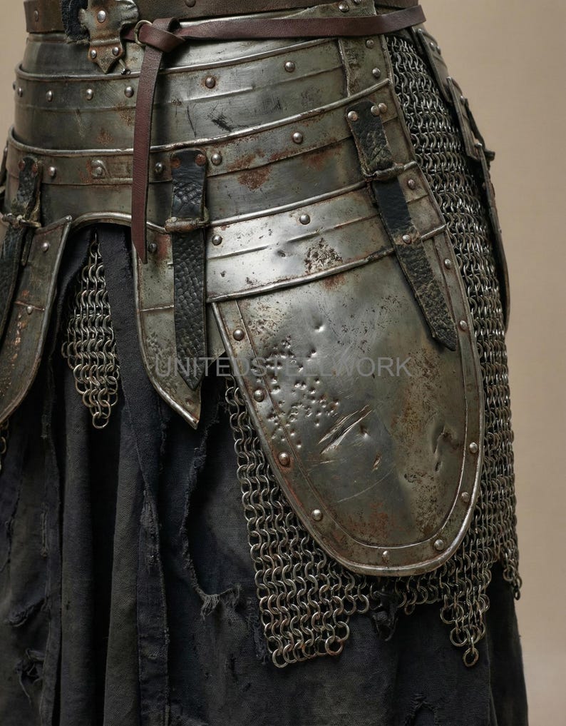 Medieval Barbuta Full Plate Knight Armor Costume | Handmade Strips ...
