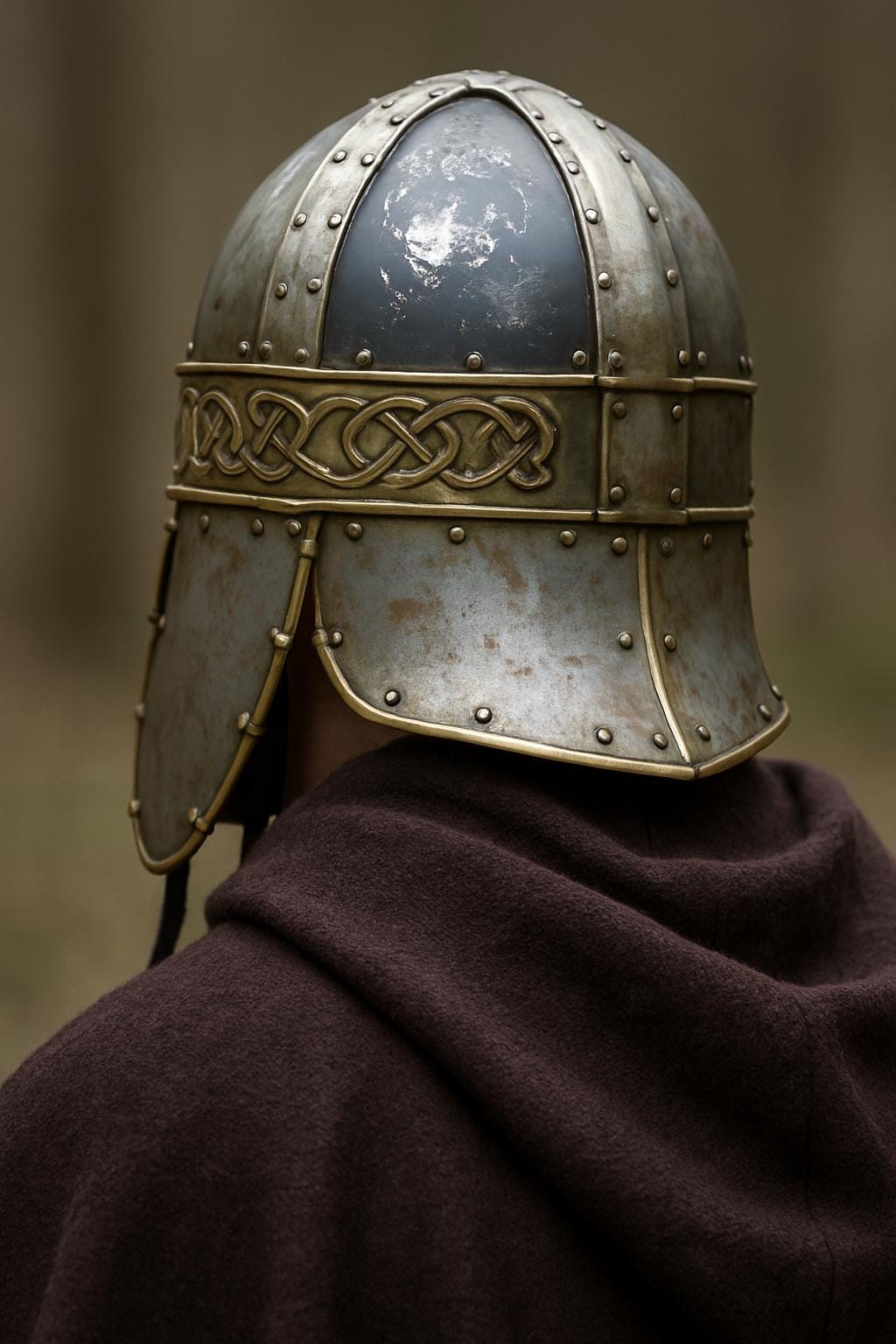 Viking Helmet With Face Guard – Norse Warrior Brass Finish Battle ...