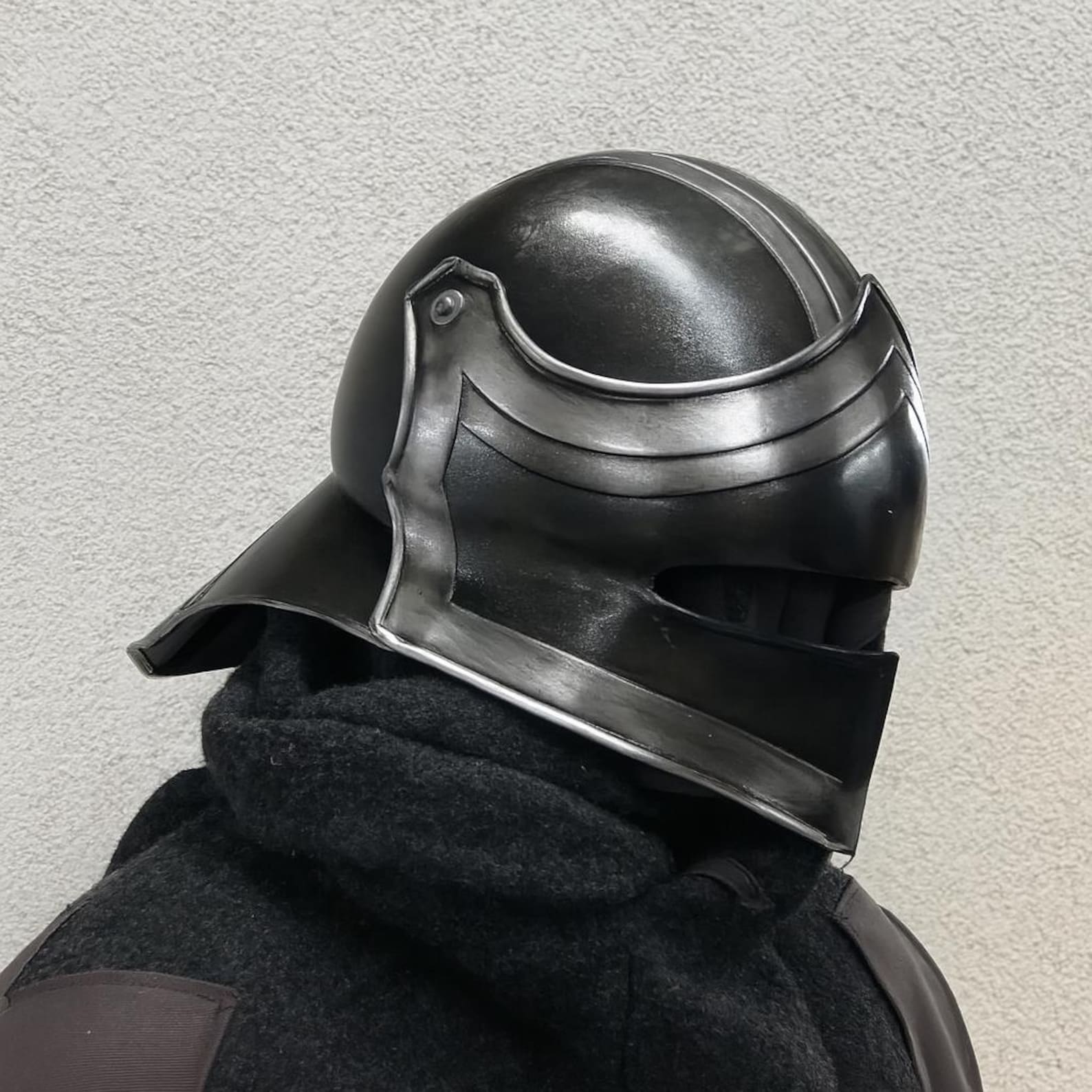 Medieval Blackened Sallet Helmet - Handmade Steel Cosplay Helmet With ...