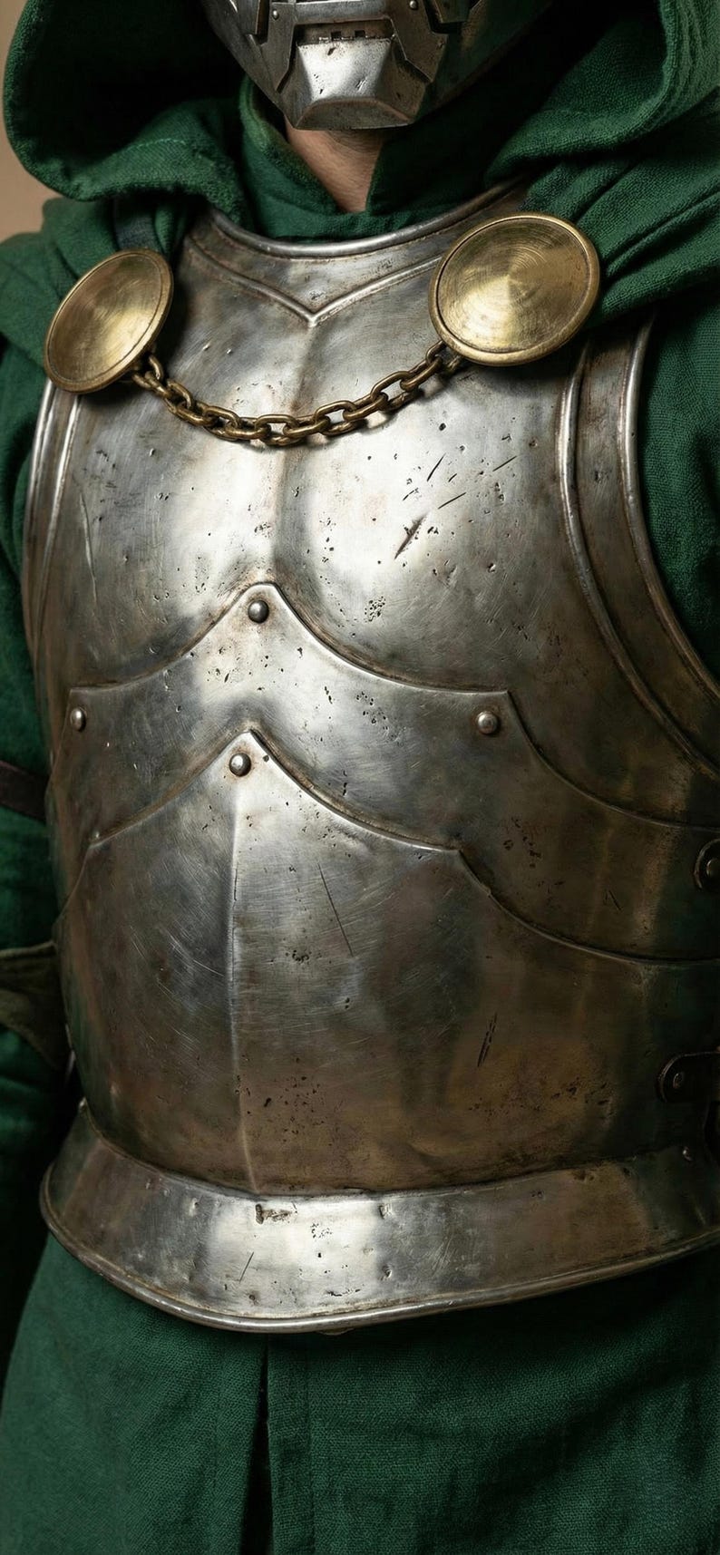 Dr Doom Armor Costume Full Set | Metal Supervillain Cosplay Outfit With ...