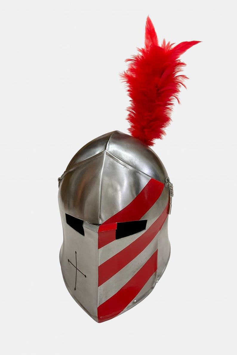 Medieval Barbuta Helmet – 18 Gauge Steel Knight Polish Armor | Handmade ...