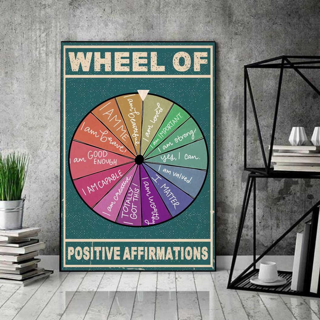 Wheel of Positive Affirmations Poster Therapy Office Decor - Etsy