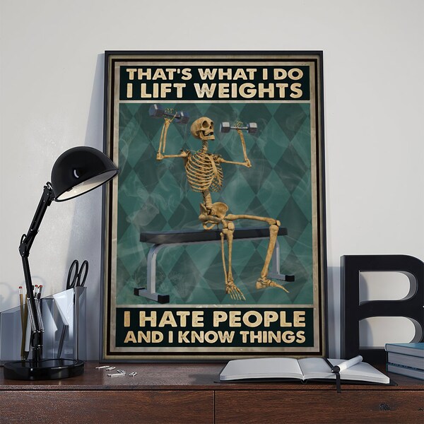 Skeleton Lifting Weights - Etsy
