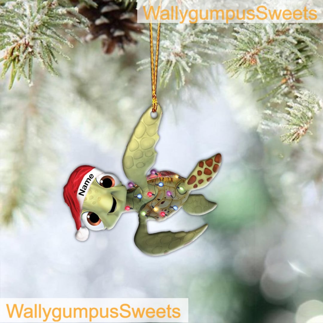 Turtle Christmas Ornament Sea Turtle Christmas Tree Ornament - Etsy