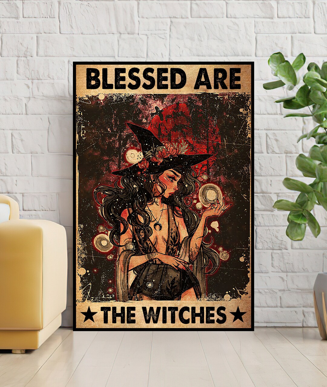 The Witches Vintage Poster Halloween Poster Witches Cat - Etsy