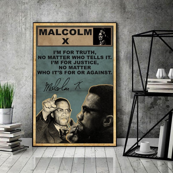 Malcolm X Quote Poster - Etsy