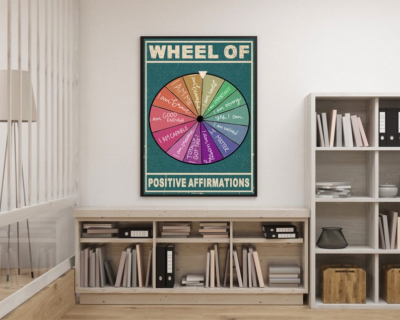 Wheel of Positive Affirmations Poster Therapy Office Decor - Etsy