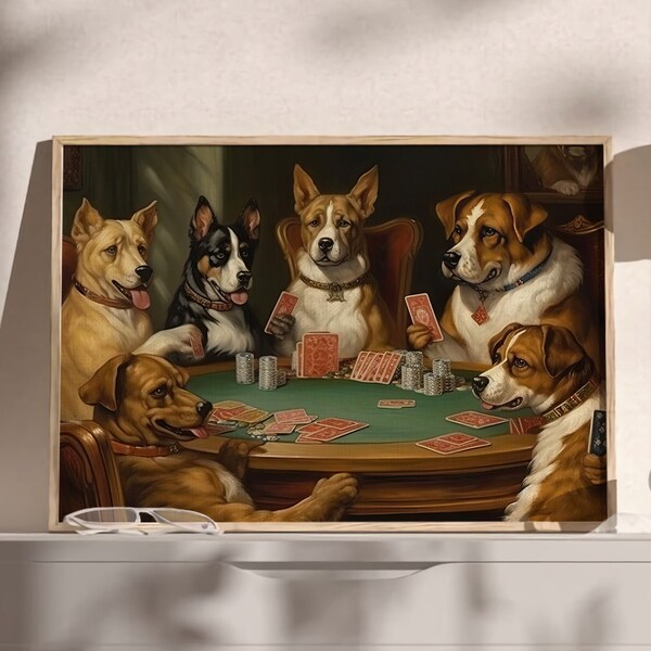 Dogs Playing Poker - Etsy