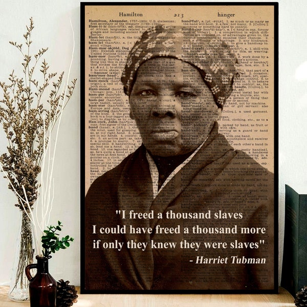 Harriet Tubman Quote Wall Art - Etsy