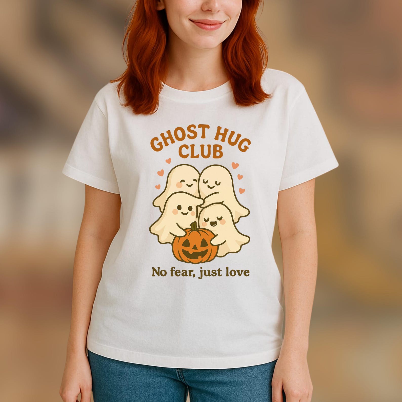 Ghost Hug Squad SVG – Cute Halloween Ghost Friends PNG, Kawaii Ghost ...