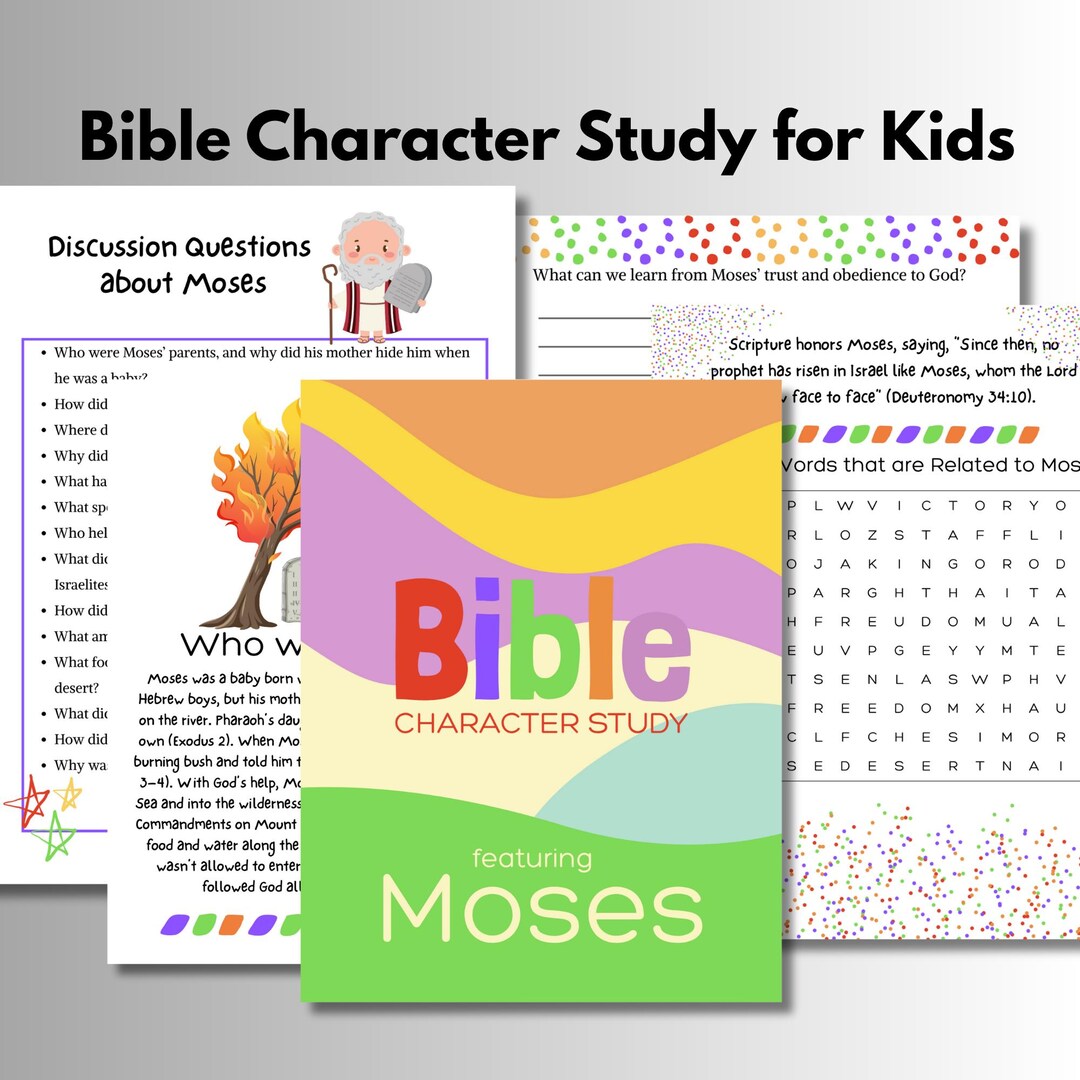 Sunday School Lesson |printable Kids Bible Character Study | Bible ...