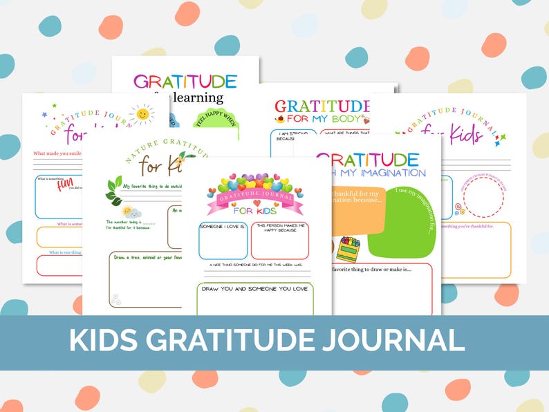Gratitude Printables for Kids | Themed Gratitude Printable Bundle ...