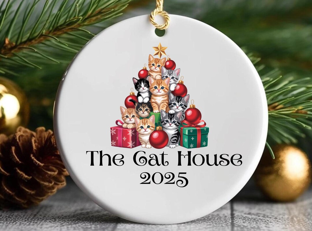 Cat Christmas Tree PNG, Funny Meowy Christmas, Holiday Cat Clipart ...