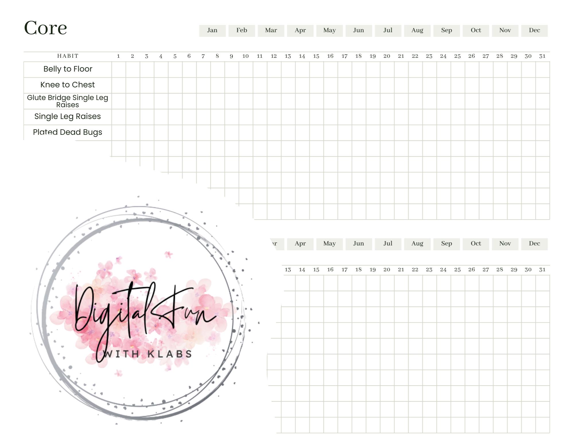 Printable & Editable Workout Tracker for Weight Lifting | Monthly ...