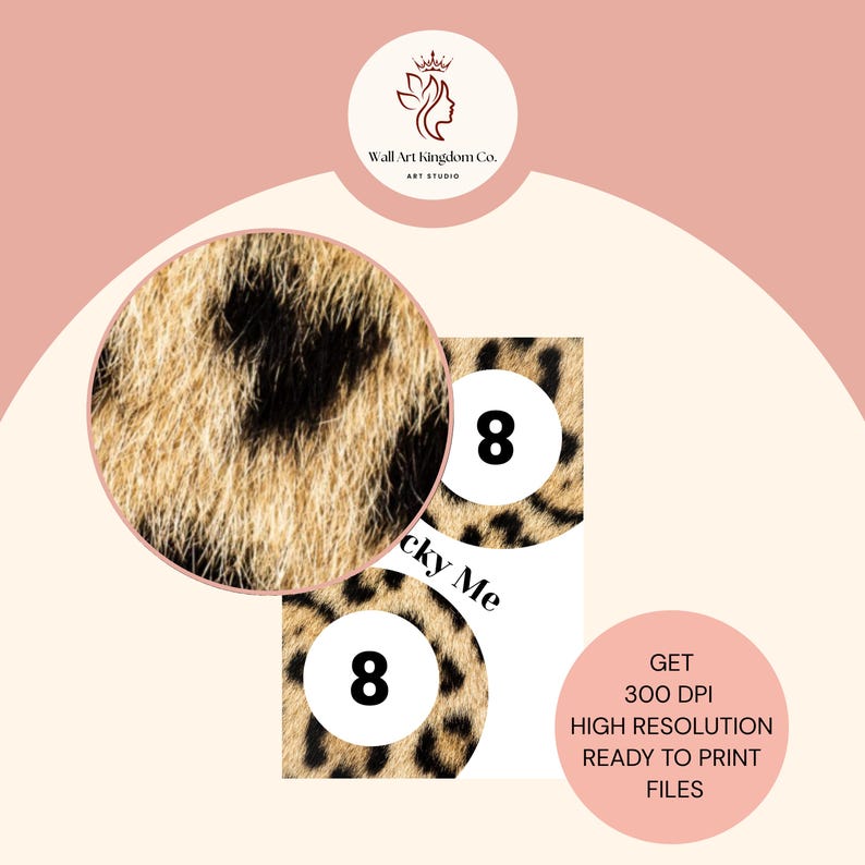 Trendy Leopard & 8 Ball Gallery Wall Art Print Set (digital Download ...