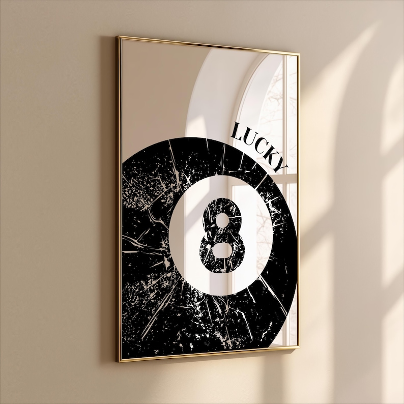Y2K Retro Wall Art Set: Ace Card & Eight Ball Prints (digital Download ...