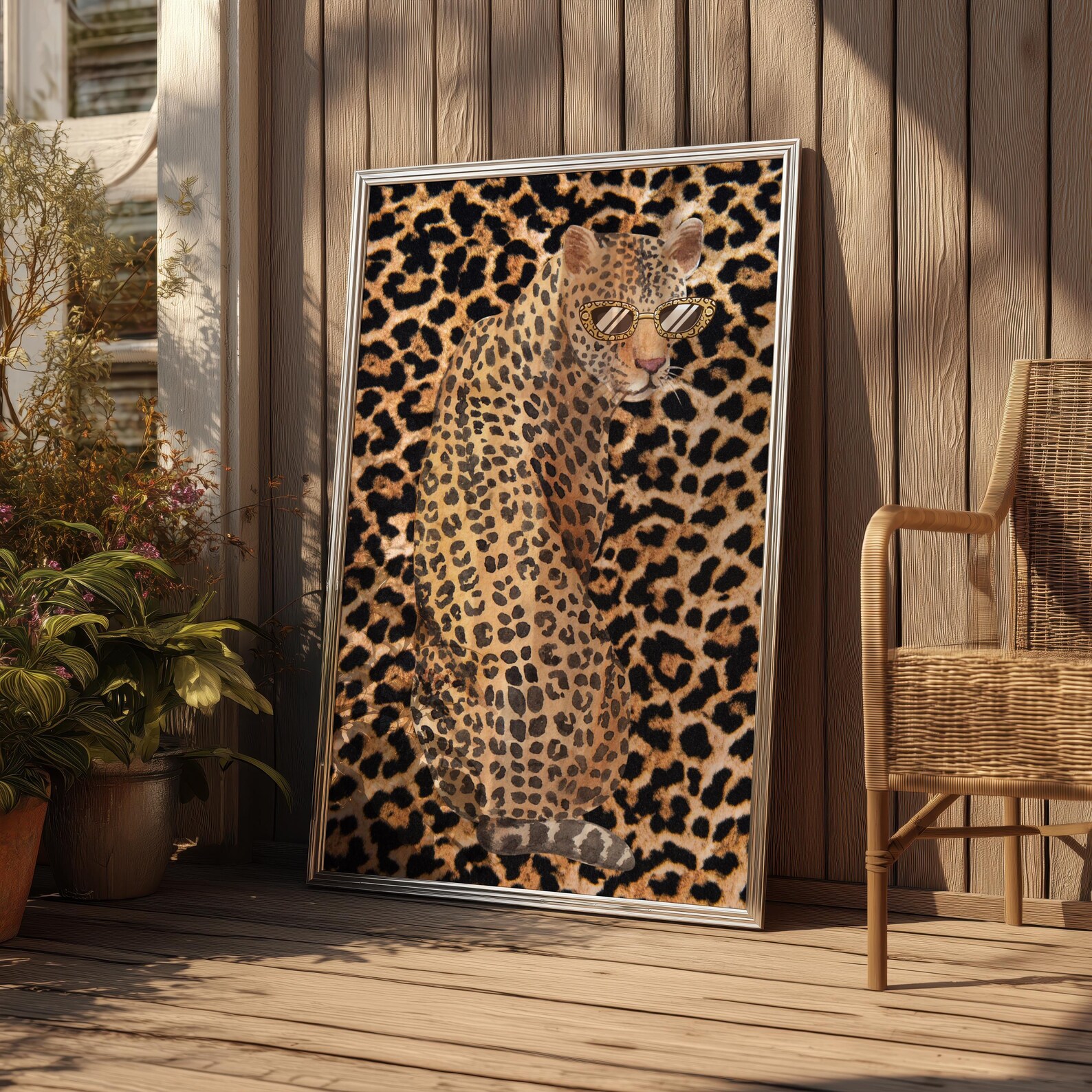 Trendy Leopard & 8 Ball Gallery Wall Art Print Set (digital Download ...
