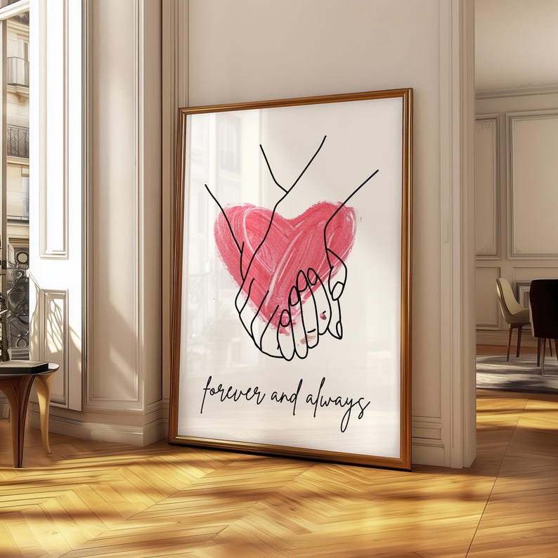 Valentine Wall Art Set of 6 Romantic Love Quote Posters Galentine ...