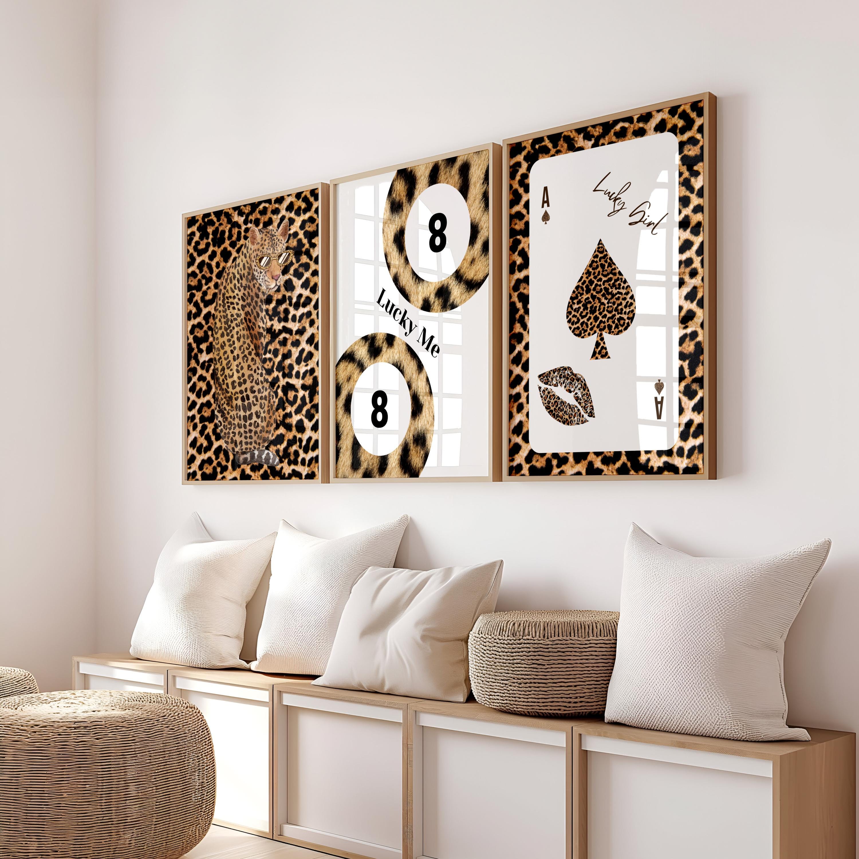 Trendy Leopard & 8 Ball Gallery Wall Art Print Set (digital Download ...