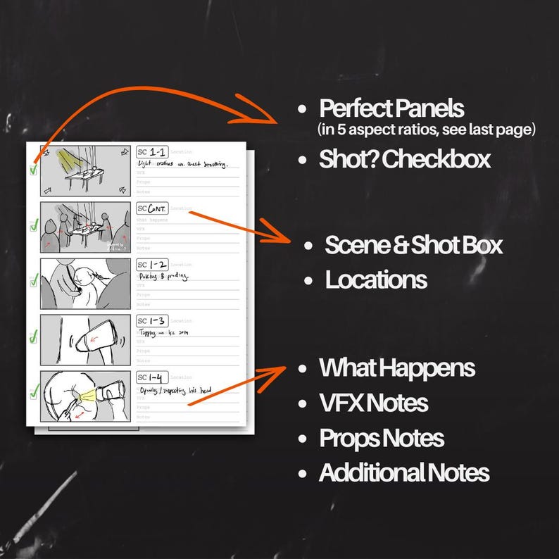 The Storyboard Template - Etsy