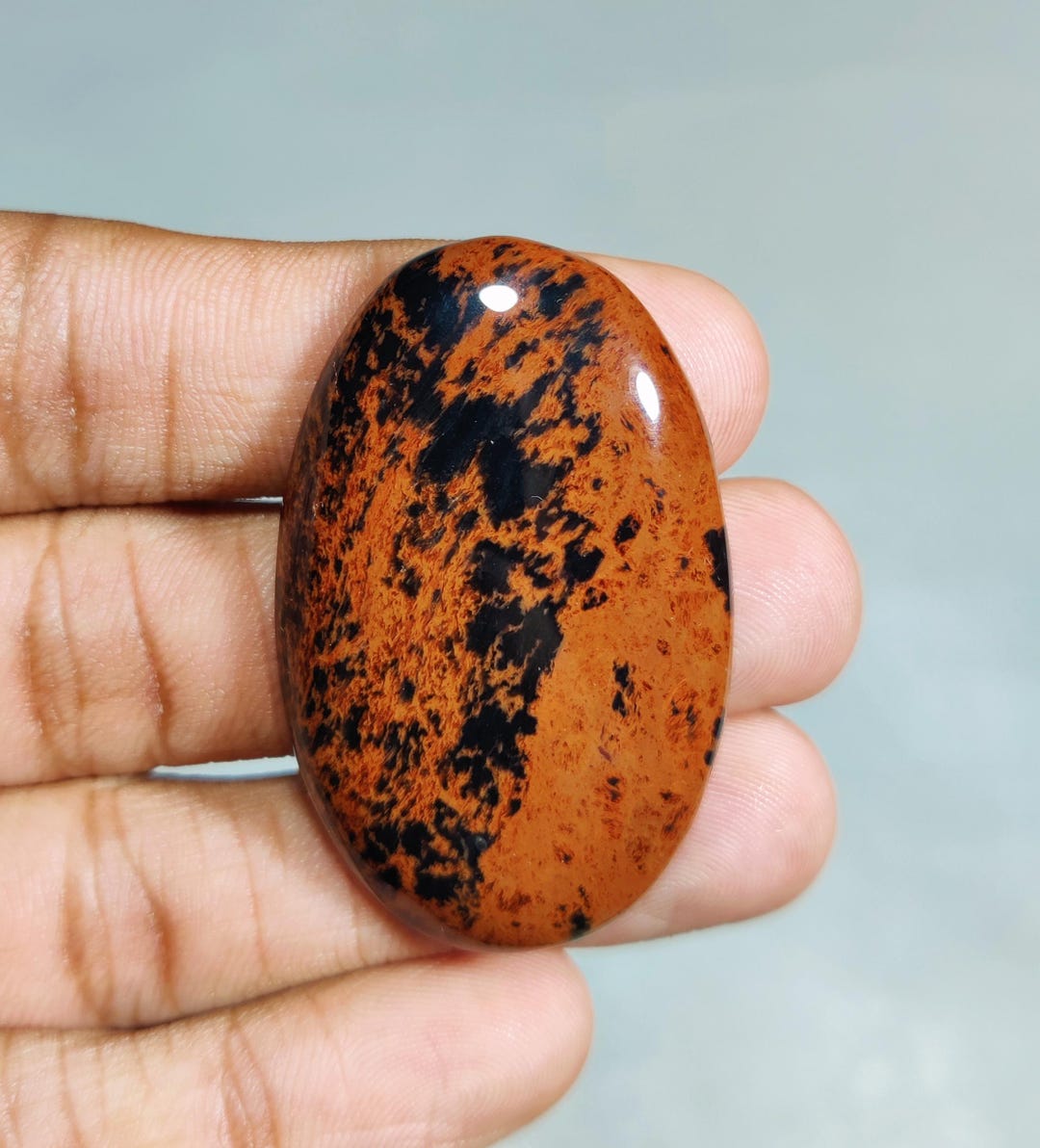 Mahogany Obsidian Natural Oval Shape Cabochon: Loose Gemstone for ...