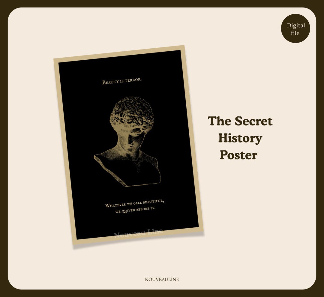 The Secret History Inspired Poster Print - Digital Download - Dark ...