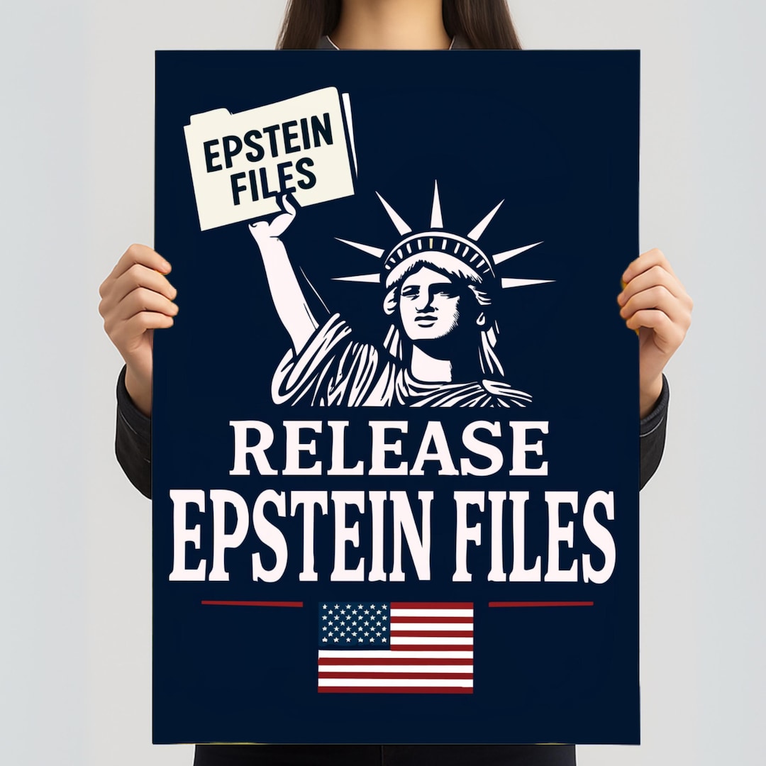 Release the Epstein Files Protest Sign: Anti-corruption Activist Poster ...