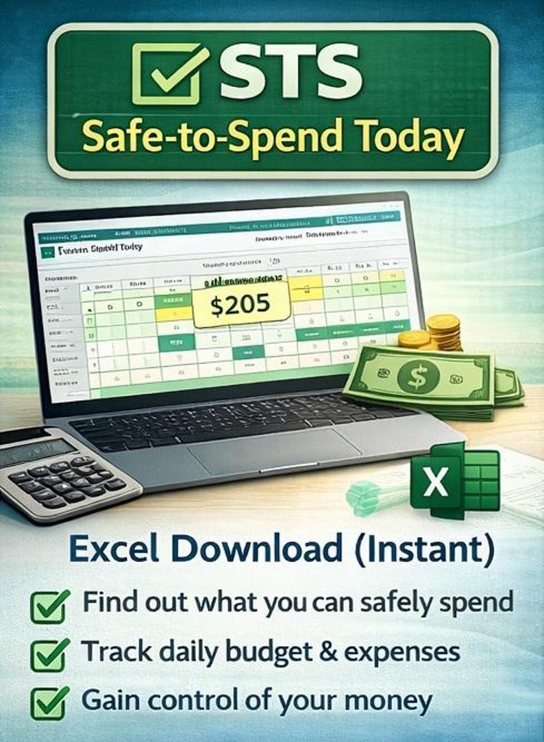 Safe-to-spend Today: A Budgeting Tool - Etsy