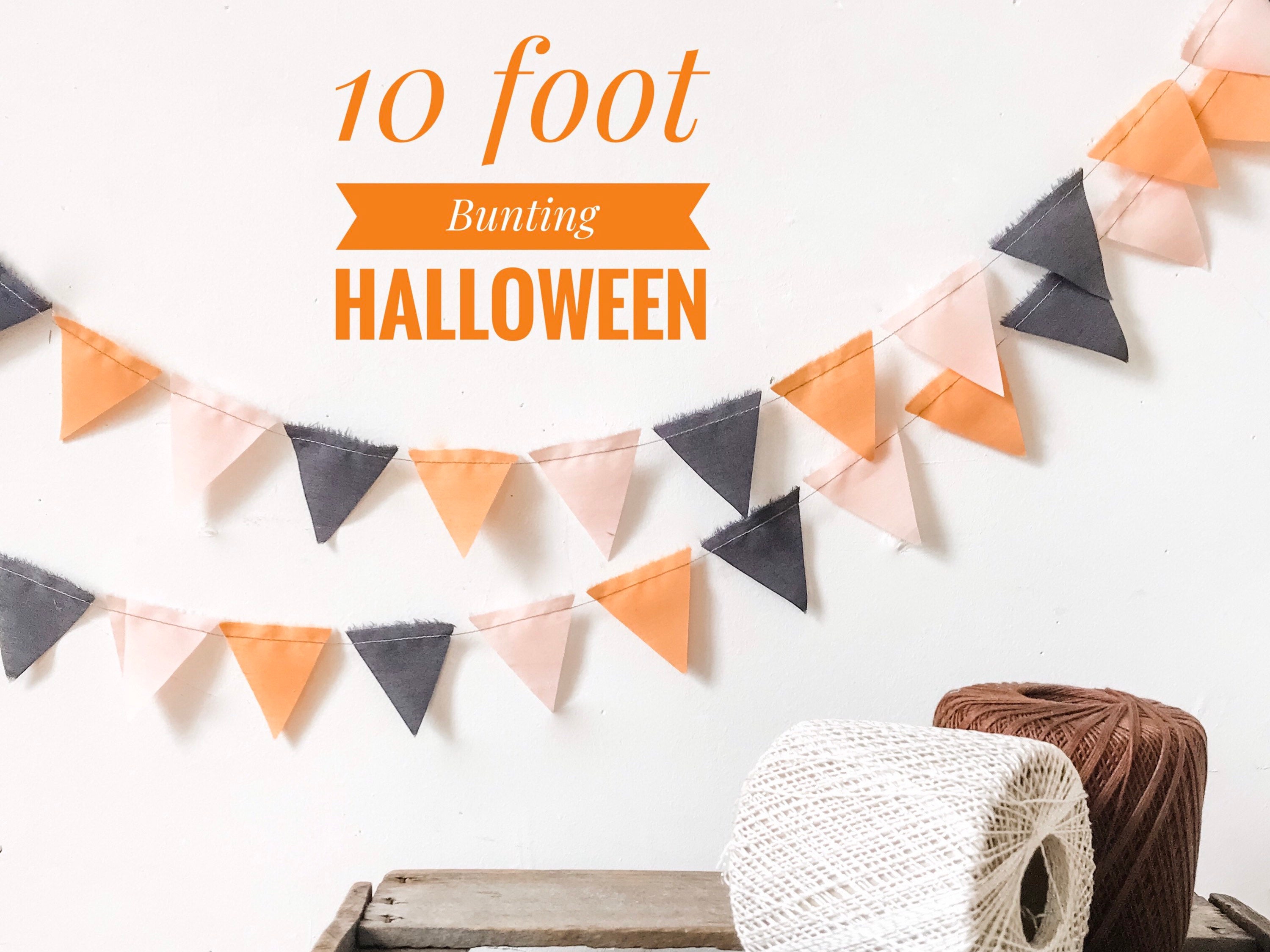 Halloween Triangle Bunting Banner Garland Fabric Decoration - Etsy